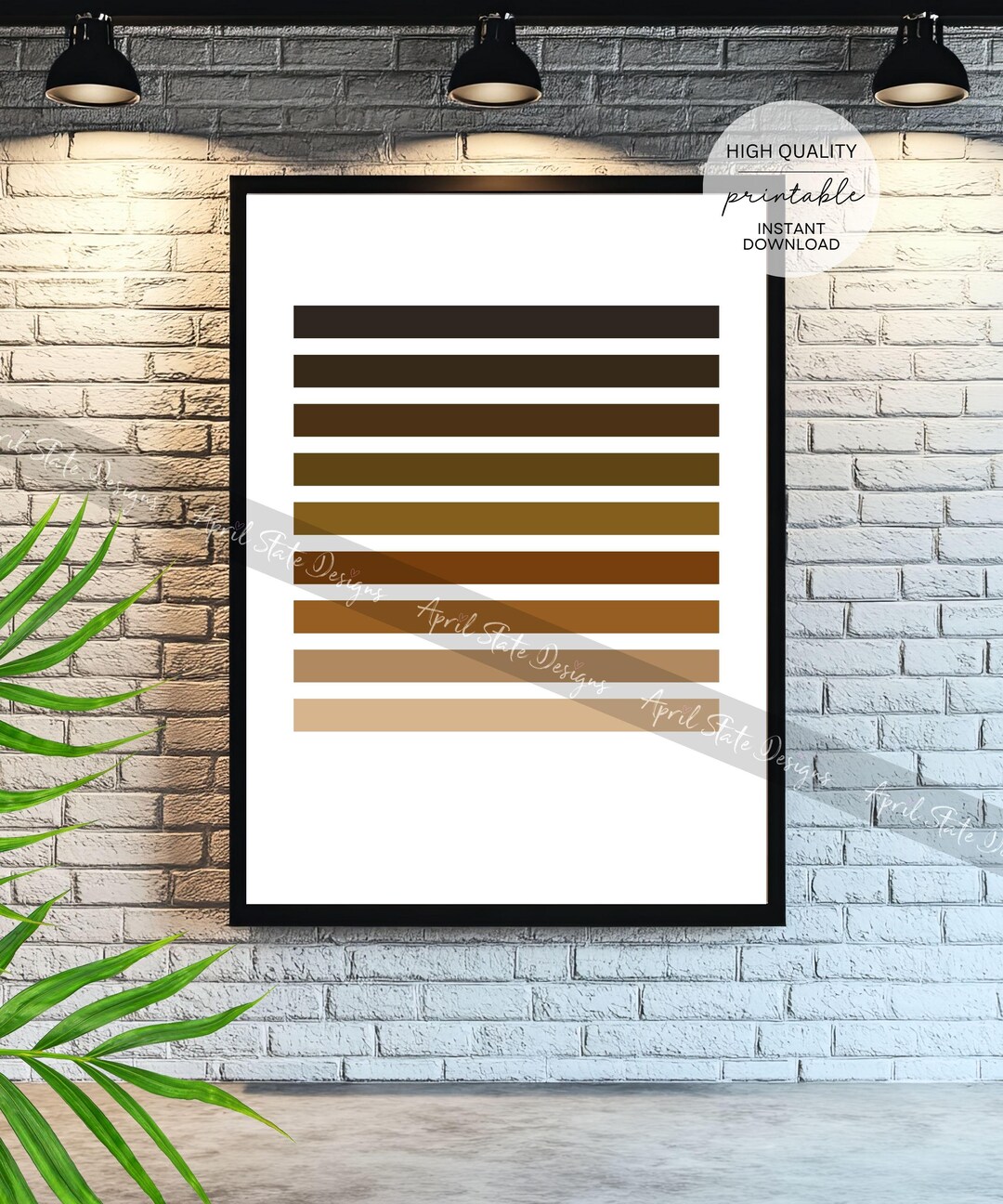 Melanin Skin Tone Shades Gradient Printable Art - African-american ...