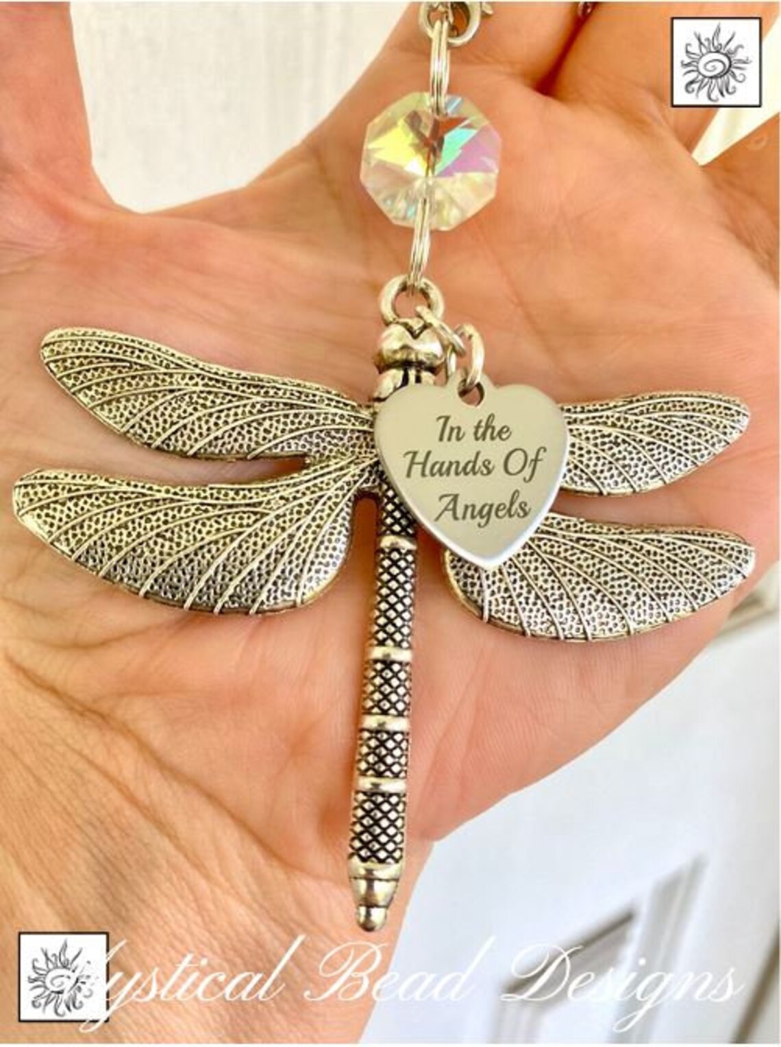In the Hands of Angels Dragonfly for Car Charm Memorial - Etsy