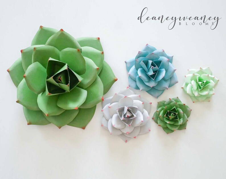 Paper Succulent Template SVG Pdf Silhouette V3 & DXF - Etsy