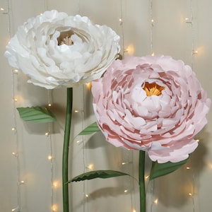 Giant Paper Peony Template: DIY Freestanding Flower (SVG & PDF) - Etsy