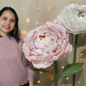 Giant Paper Peony Template: DIY Freestanding Flower (SVG & PDF) - Etsy