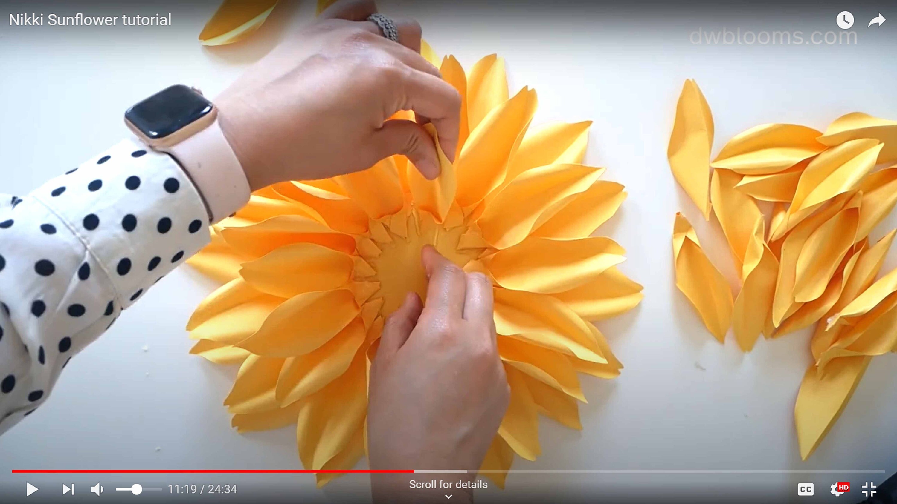 Nikki Paper Sunflower Template SVG PDF and Silhouette V3 - Etsy Australia