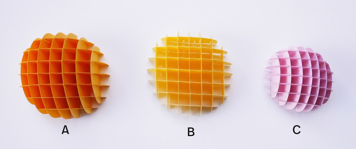 Hemisphere Paper Rose Template SVG & PDF Convert to Online | Etsy