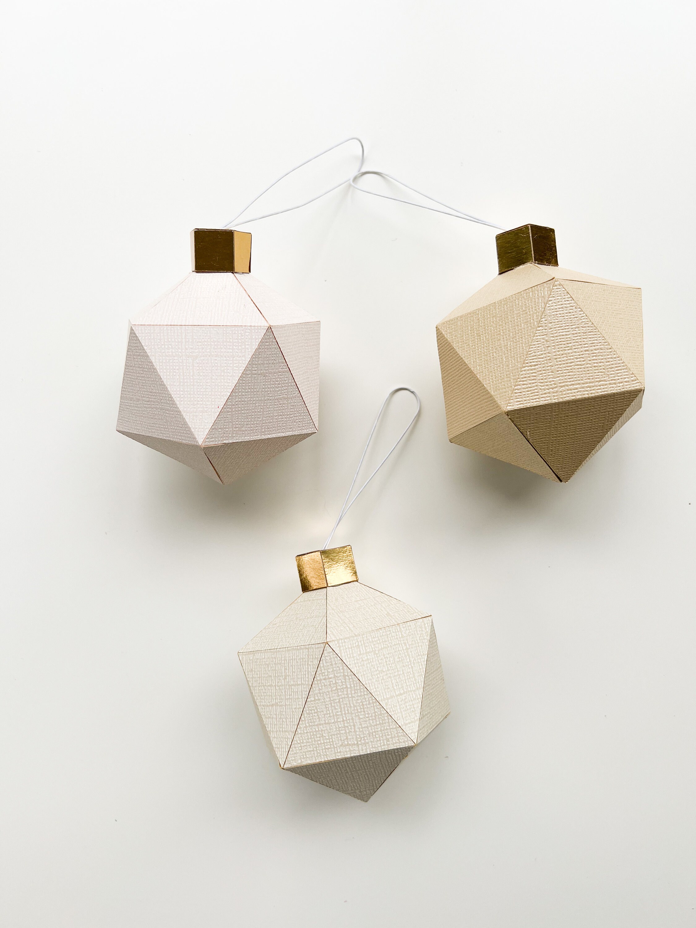 DIY Paper Polyhedron Christmas Ball Ornament Template (SVG, PDF) - Etsy