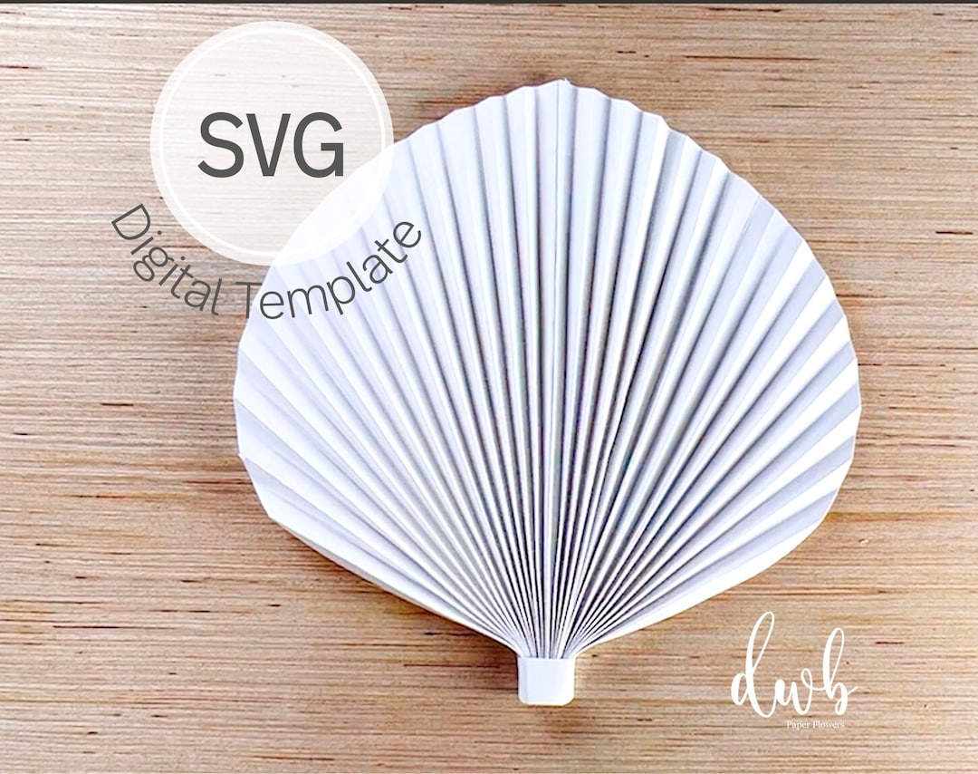 Paper Palm Leaf Fan Digital Template, SVG Template, Paper Palm Leaves ...