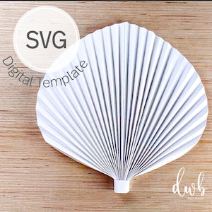 Paper Palm Leaf Fan Digital Template, SVG Template, Paper Palm Leaves ...