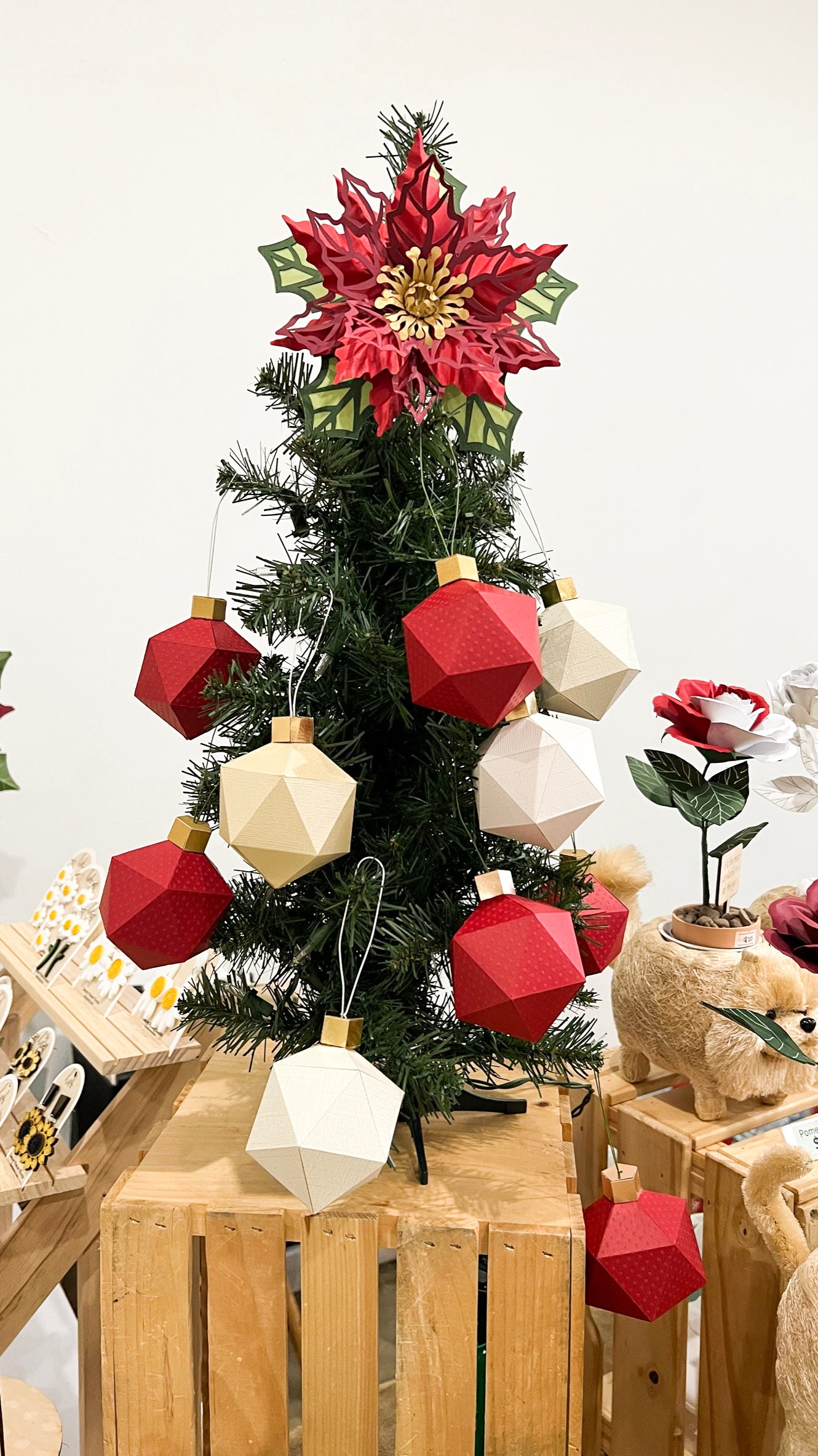DIY Paper Polyhedron Christmas Ball Ornament Template (SVG, PDF) - Etsy