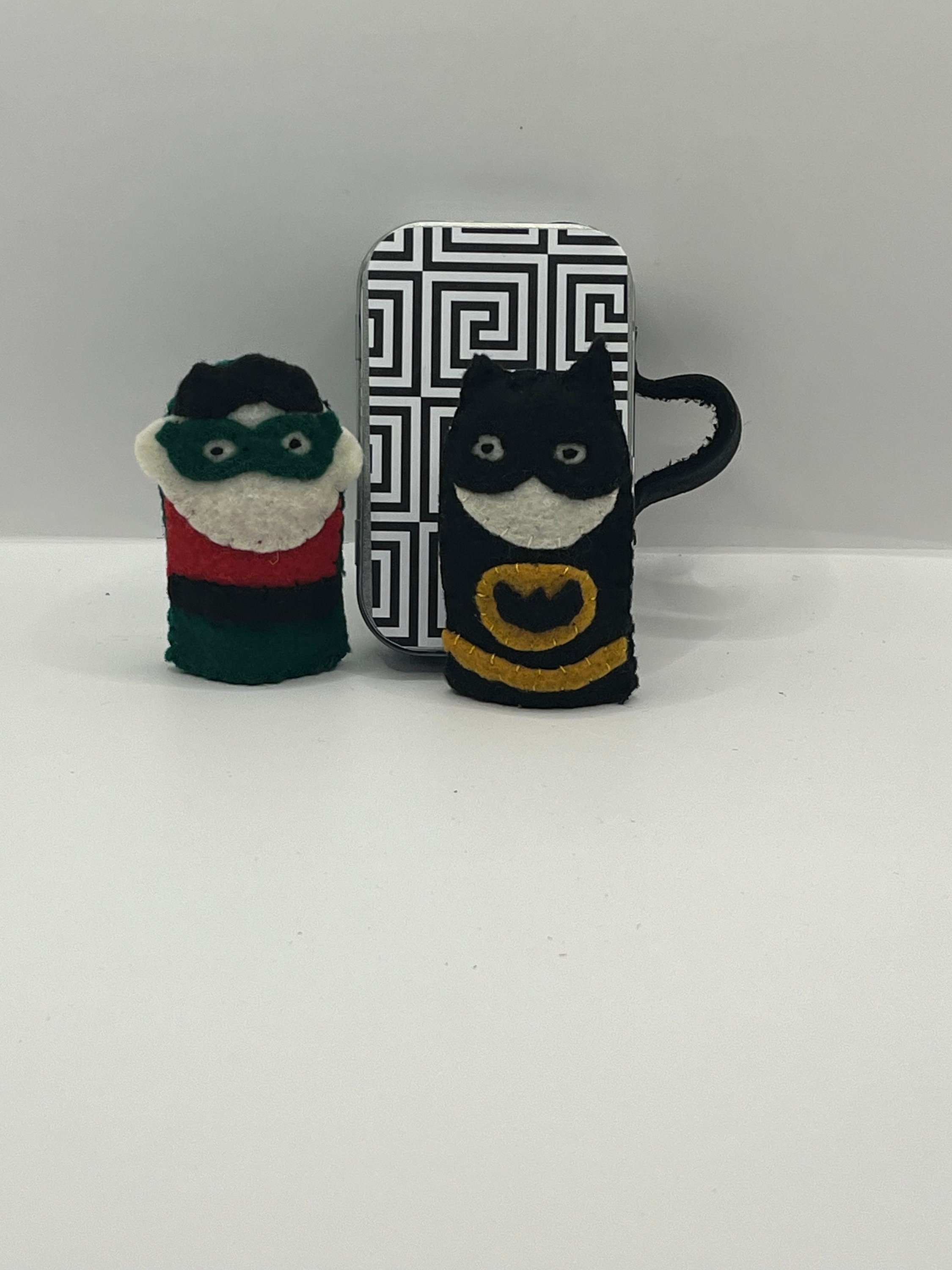 Batman and Robbin Puppets/finger Puppets/ Super Heroes/batman/robin - Etsy