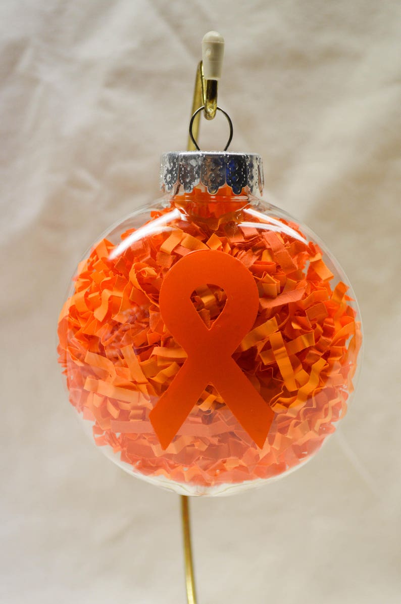 Orange Awareness Ribbon Christmas Ornament for Leukemia - Etsy