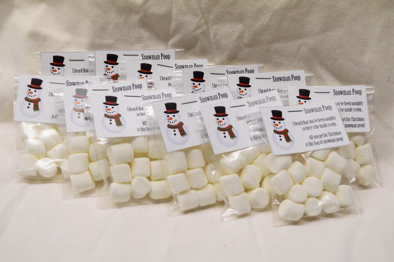 Snowman Poop, Reindeer Poop, Gingerbread Man Poop TAGS & BAGS ONLY ...