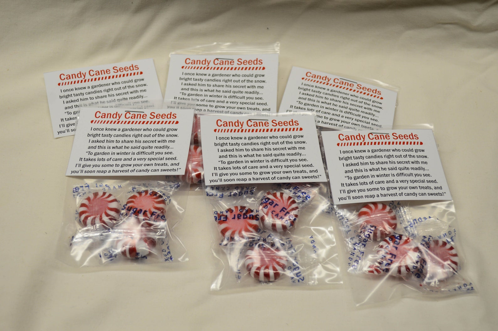 Digital Version - Candy Cane Seeds Bag Topper Tag - Printable/download ...