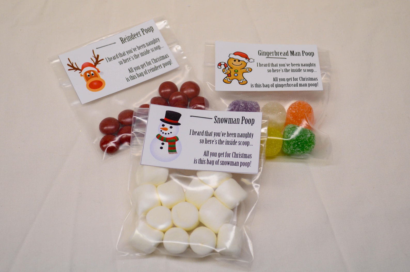 Snowman Poop, Reindeer Poop, Gingerbread Man Poop TAGS & BAGS ONLY ...
