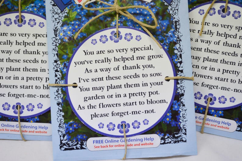 Digital Version - Forget Me Not Seed Packet Favor - Download/printable ...