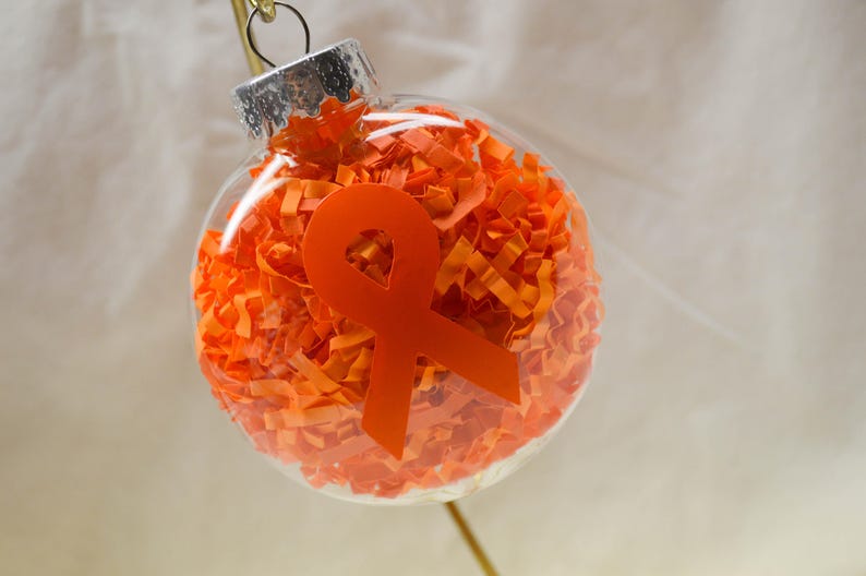 Orange Awareness Ribbon Christmas Ornament for Leukemia - Etsy