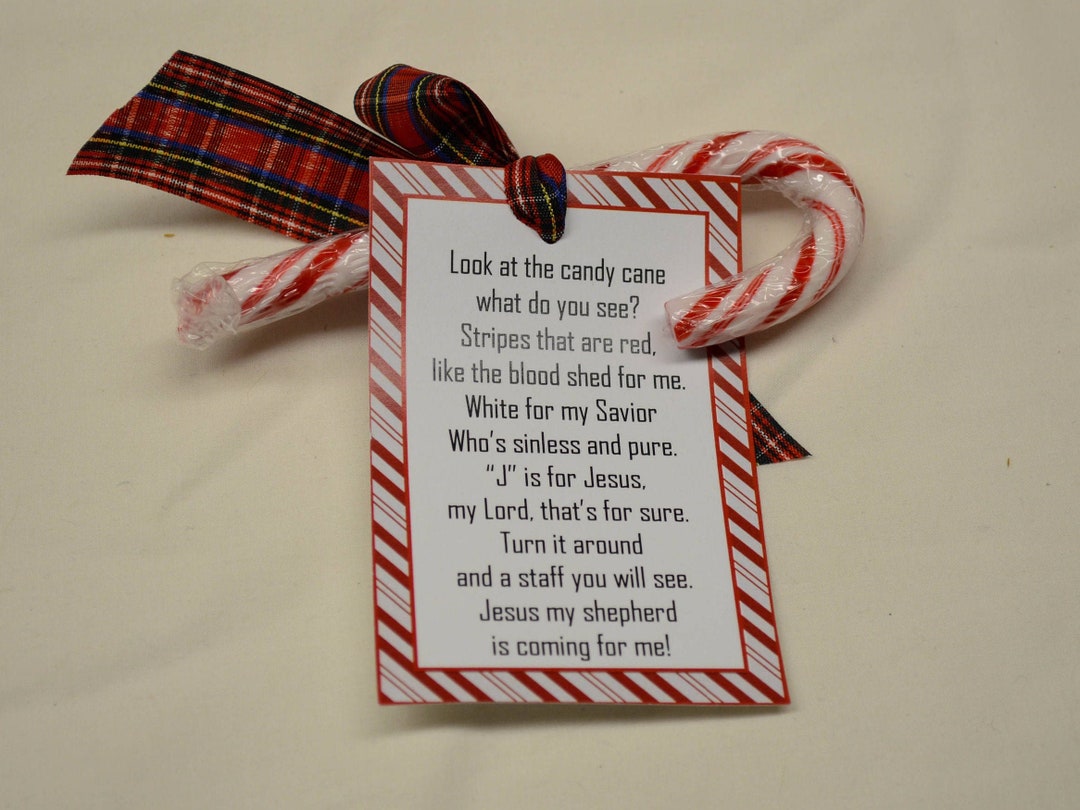 Legend of Christmas Candy Cane Jesus Poem TAG & RIBBON ONLY - Etsy