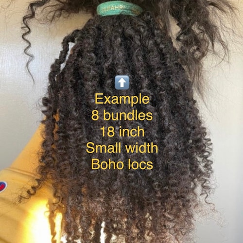 Human Hair Boho Locs 20 Locs per Bundle Crochet - Etsy