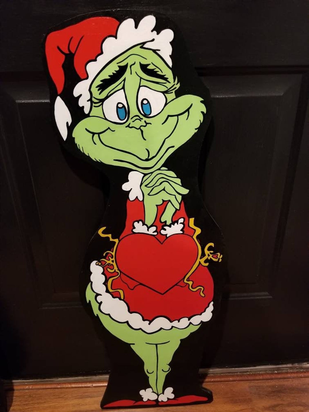 Happy Grinch With Big Heart - Etsy