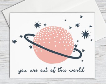 Out of This World Thank You Card - Etsy
