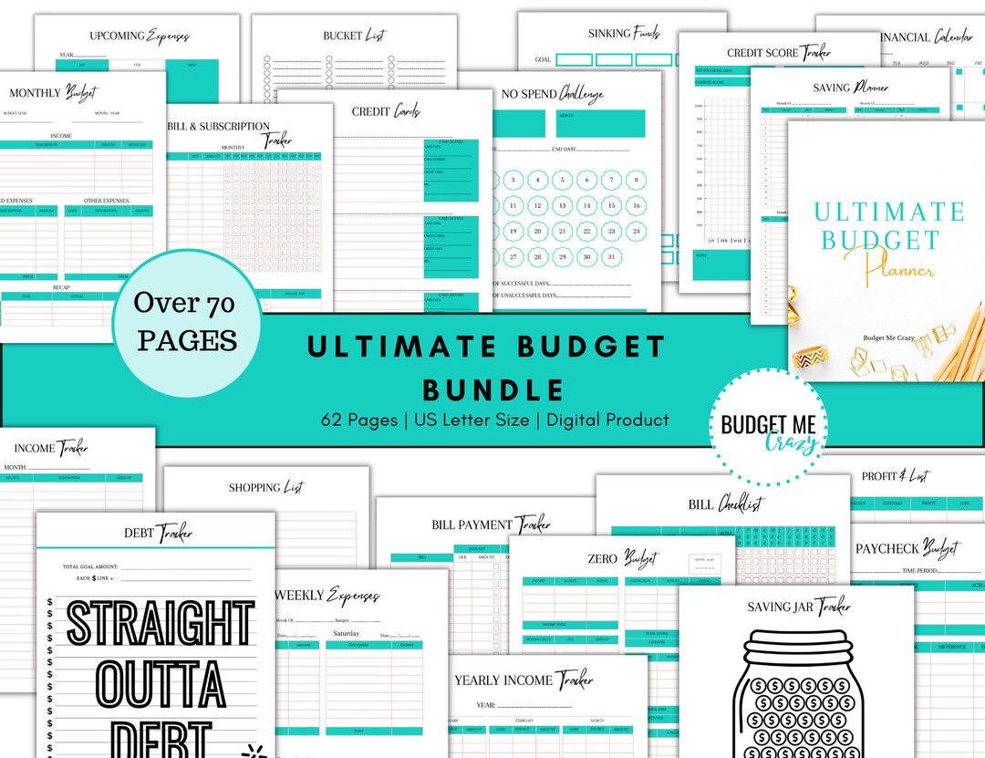 Ultimate Budget Planner Bundle, Digital Planner, Debt Trackers, Saving ...