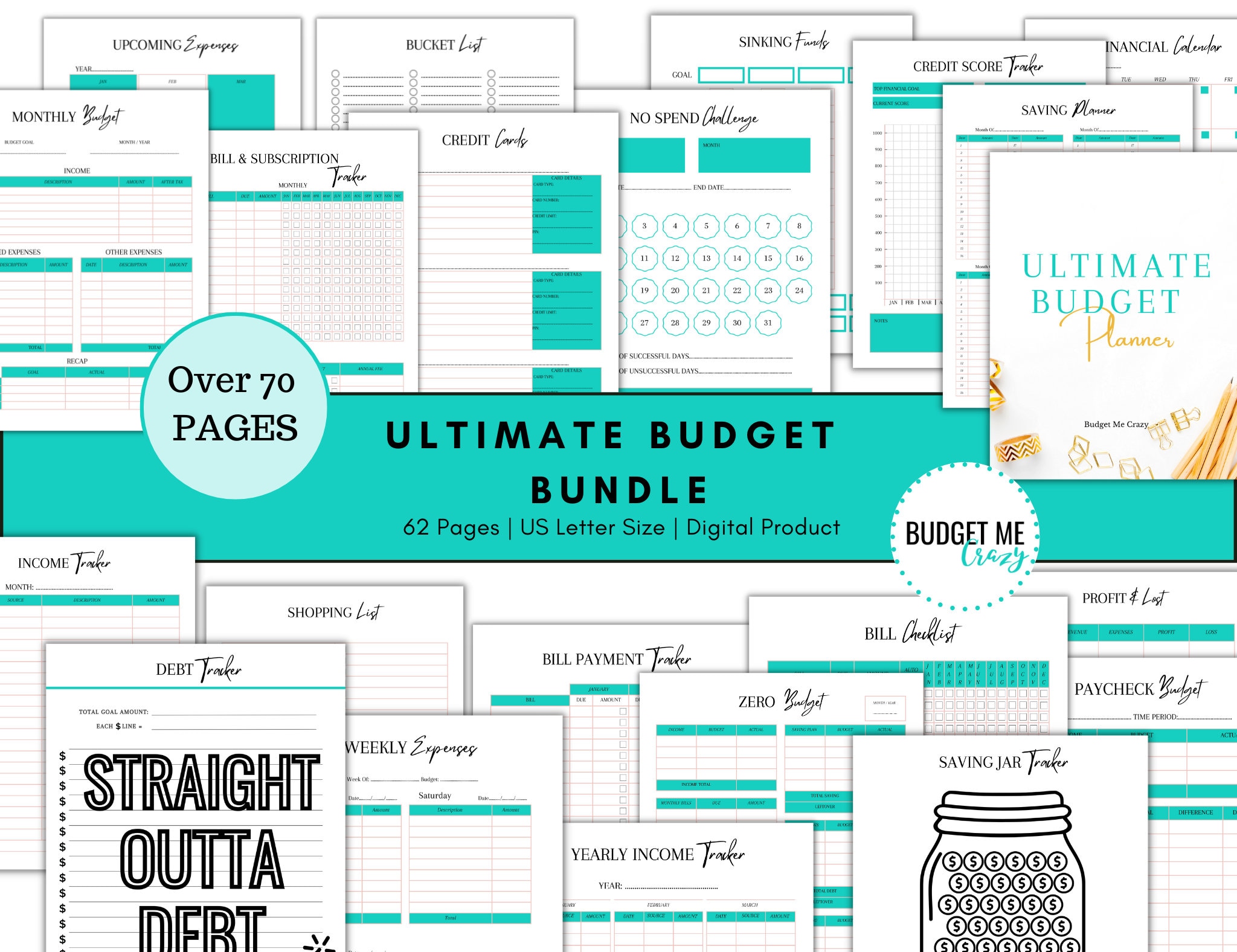 Ultimate Budget Planner Bundle, Digital Planner, Debt Trackers, Saving ...
