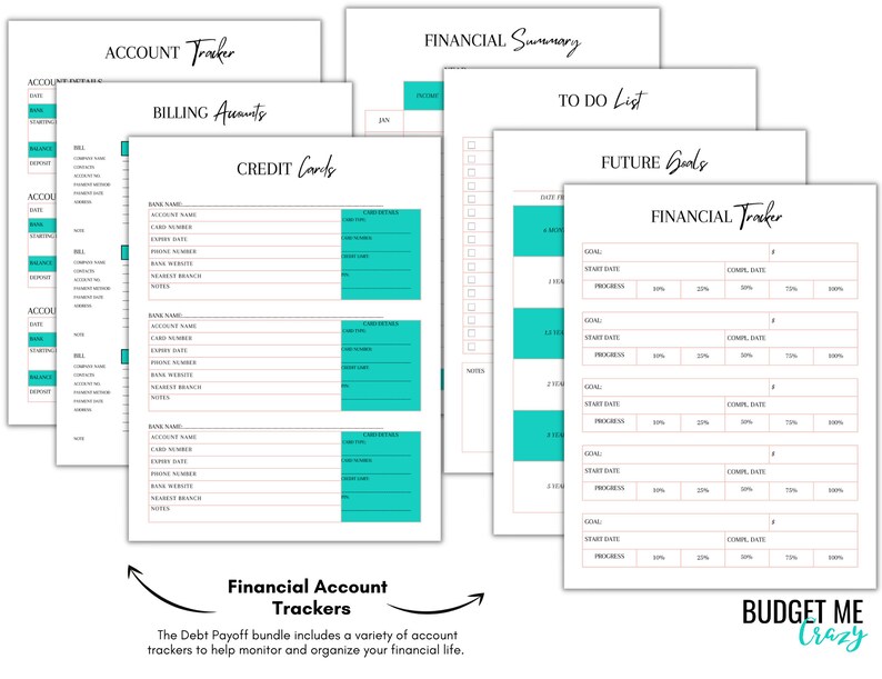 Debt Payoff Bundle, Debt Trackers, Credit Score Trackers, Debt Snowball ...