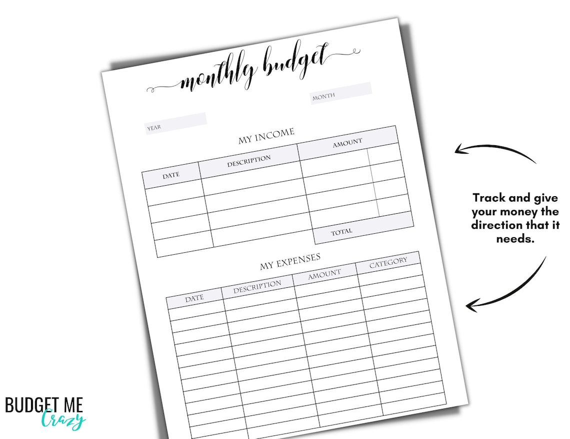 Digital Budget Bundle, Budget Planner Templates, Monthly Budget, Bill ...