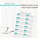 Account and Password Tracker, Bank Account Information Sheet, Credit ...