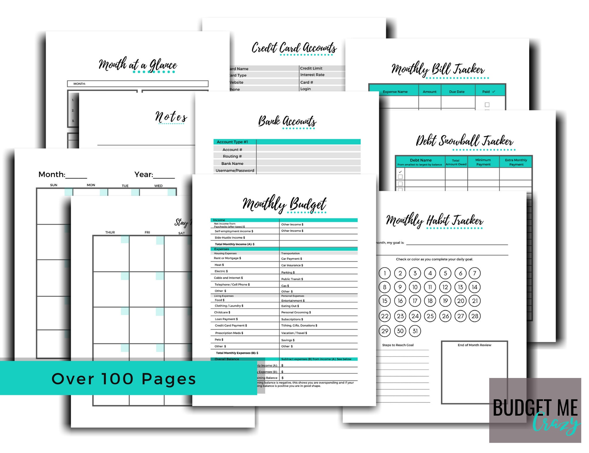 Budget Me Crazy Budget Planner / 12 Month Planner (coil Binding or ...