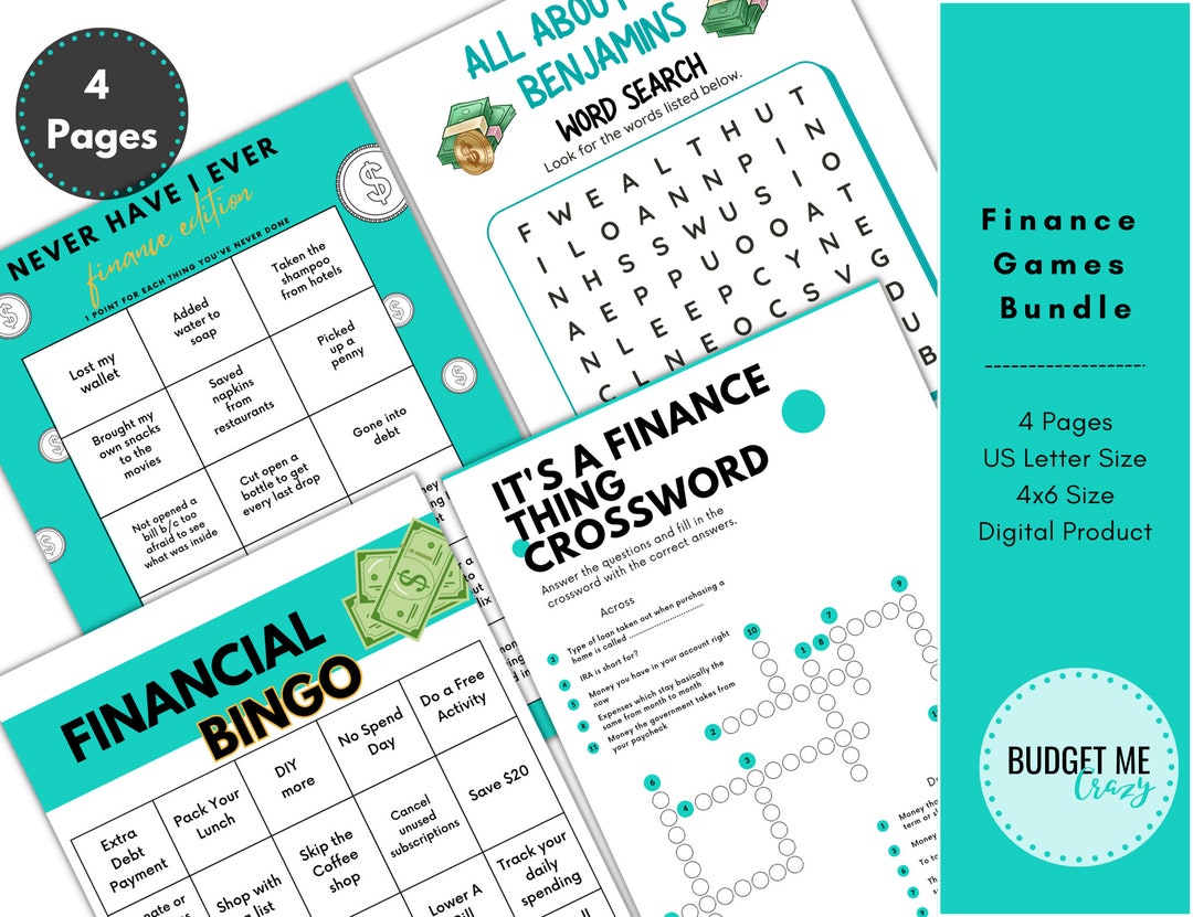 Finance Games BUNDLE, Budget Bingo, Never Have I Ever Finance, Finance ...