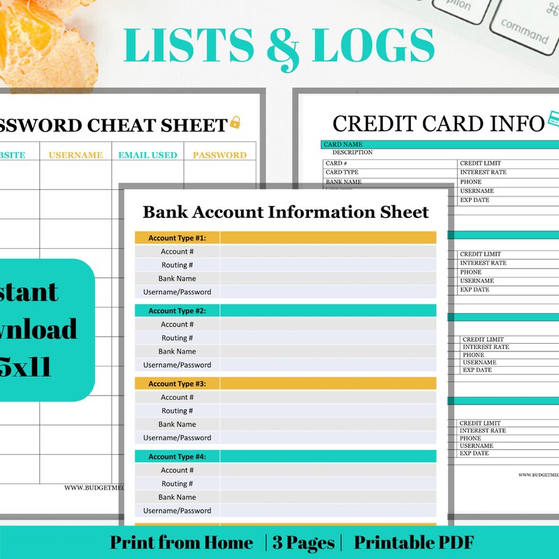 Bank Account Template - Etsy