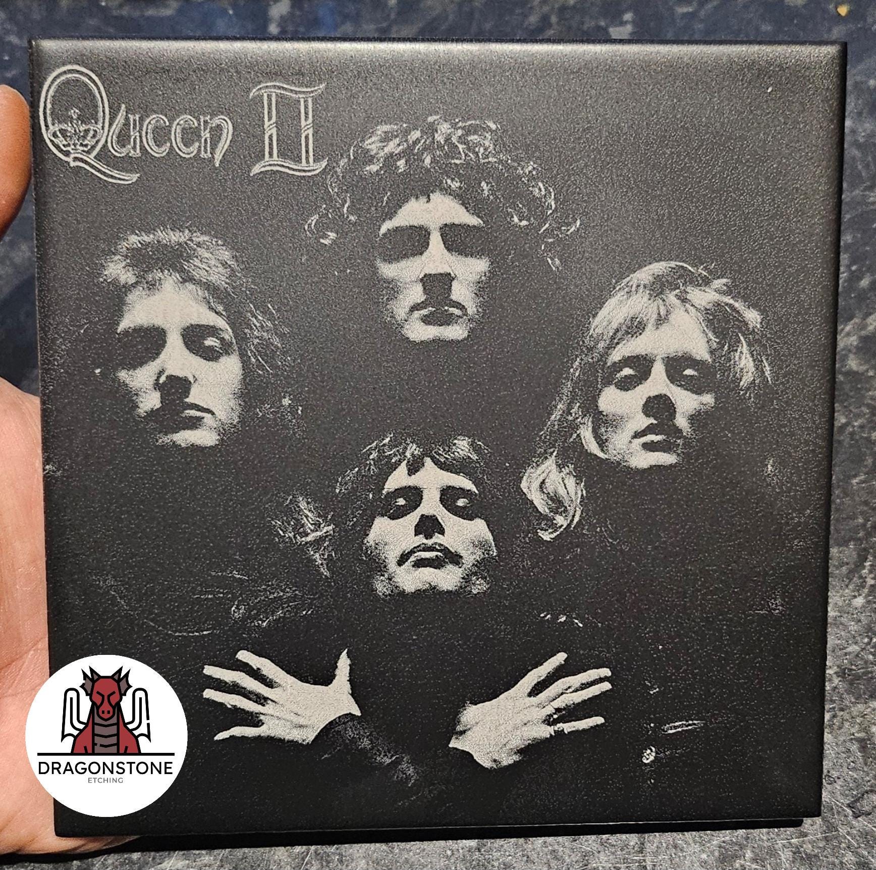 Queen II Iconic Album Cover Laser Etched Tile Unique, Handcrafted Home ...
