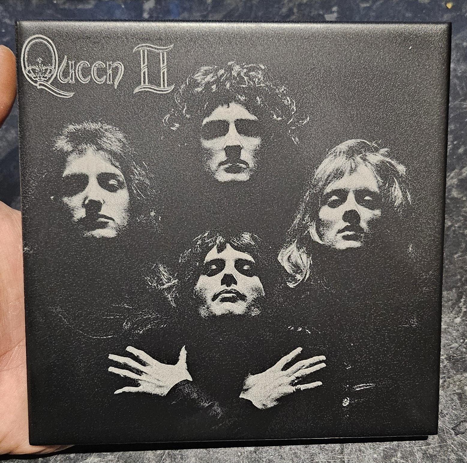 Queen II Iconic Album Cover Laser Etched Tile Unique, Handcrafted Home ...