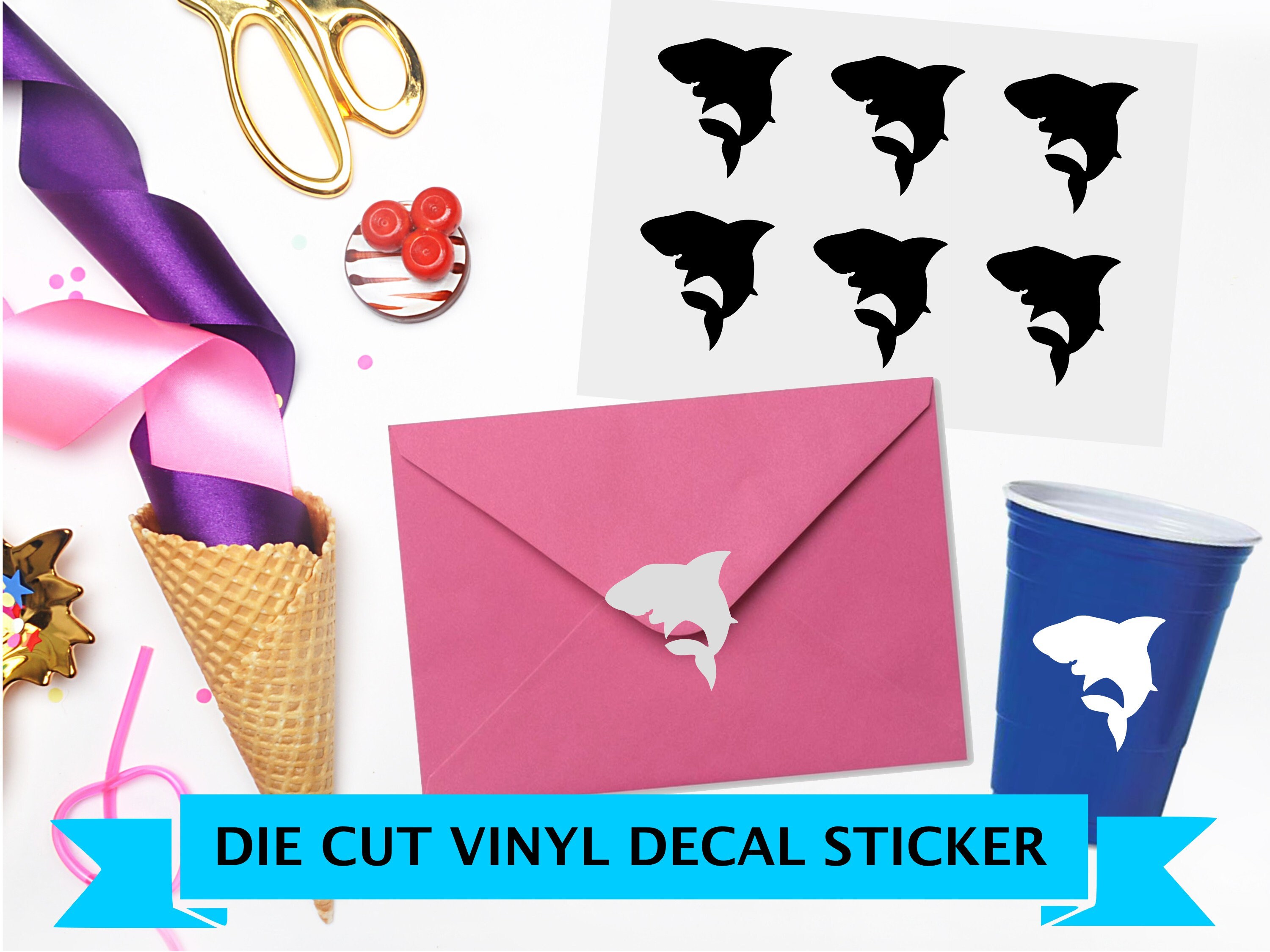 SHARK Party Sticker Pack Underwater Theme Baby Shark Decal | Etsy