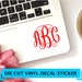 Custom Monogram Decal, Monogram Sticker, Custom Vinyl Stickers, Water ...