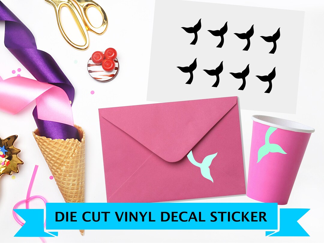 MERMAID TAIL Sticker Pack, Underwater Theme, Mermaid Party Decorations ...
