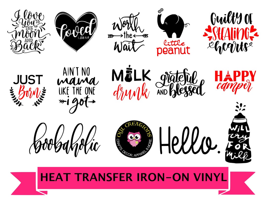 Baby Onesie Heat Transfer Vinyl Decal Kit: DIY Baby Shower Game - Etsy