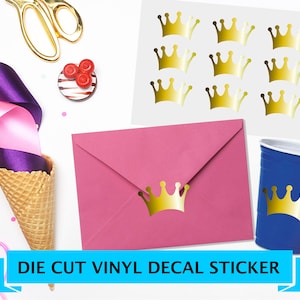 CROWN Sticker Pack, Royal Theme, Gold Crown Sticker, Party Favors ...