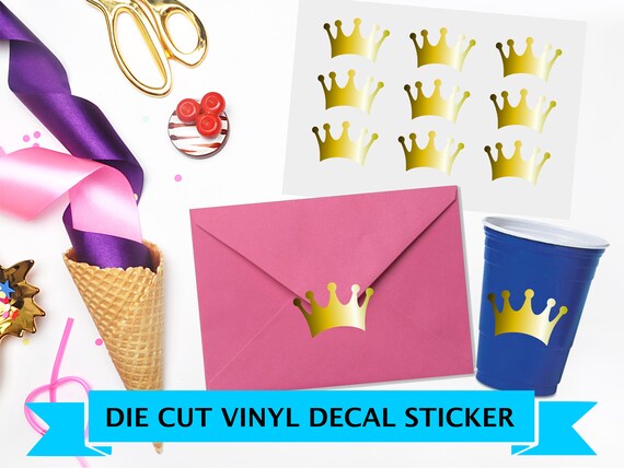CROWN Sticker Pack Royal Theme Gold Crown Sticker Party | Etsy