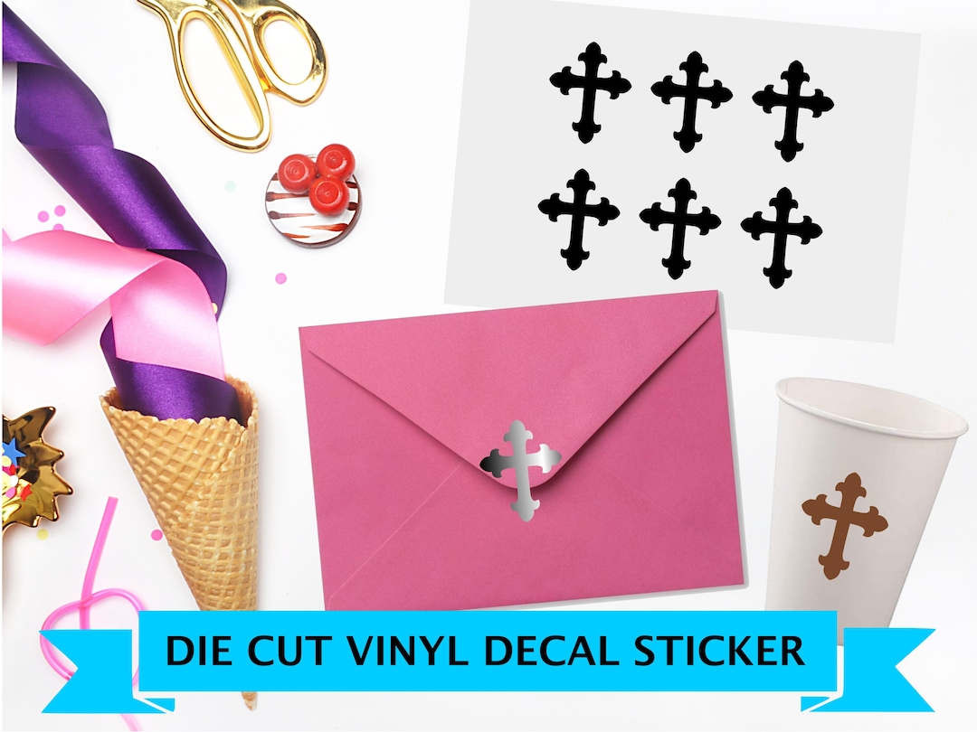 CROSS Sticker Pack, Christening Stickers, Baptism Party Favors, Wedding ...