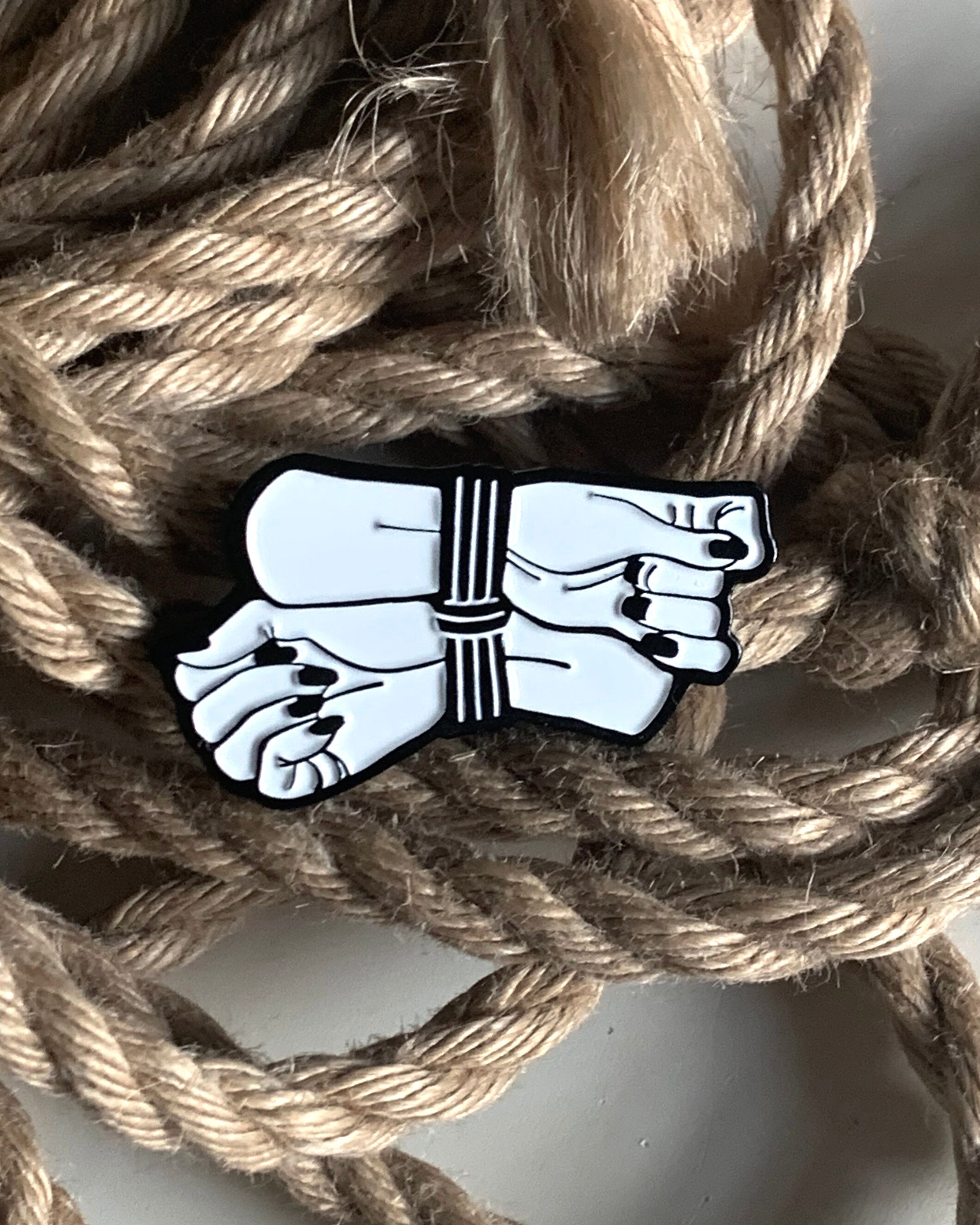 Hands Tied Bdsm Themed Kinky Enamel Pins - Etsy