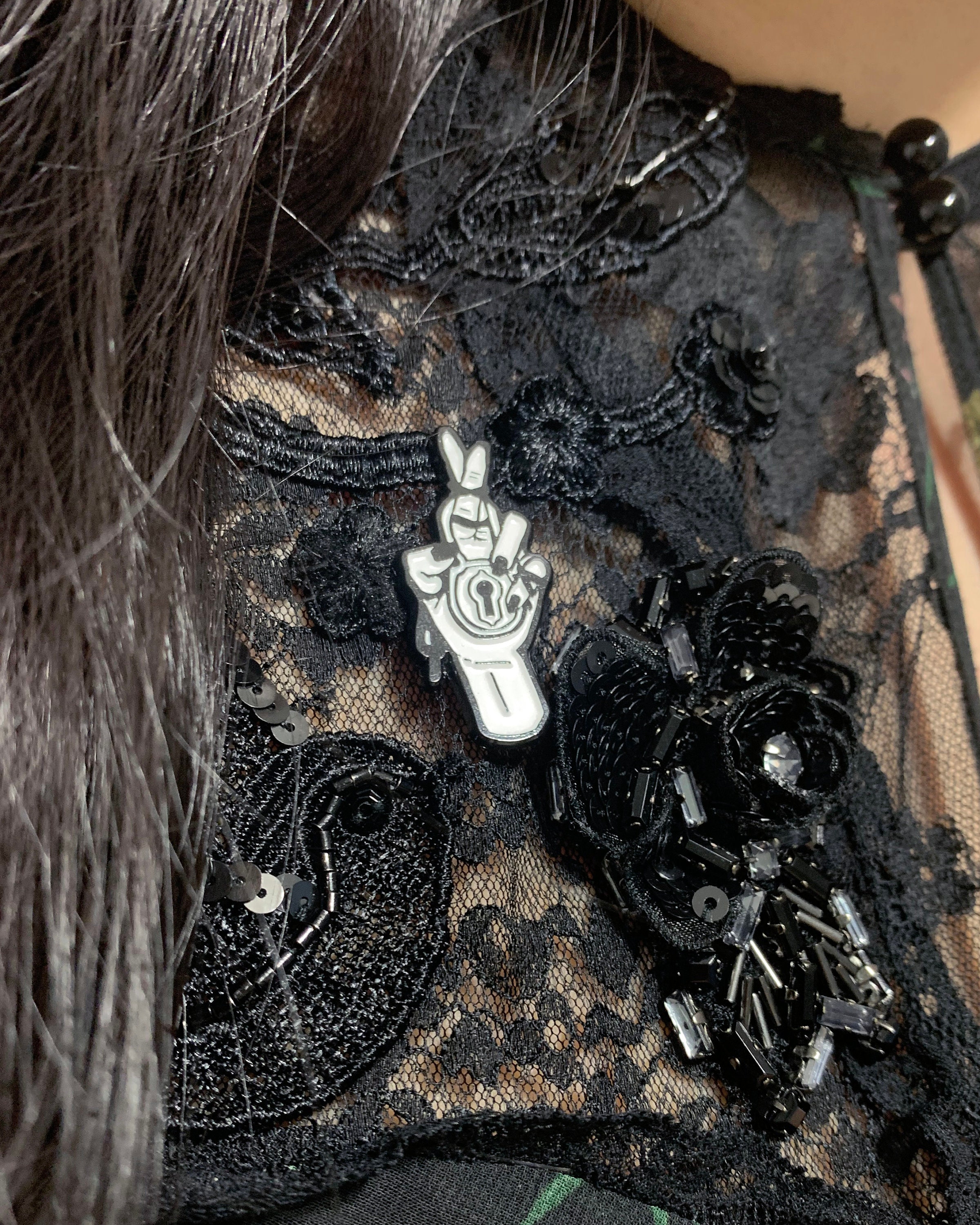 Locked bdsm themed kinky enamel pins | Etsy