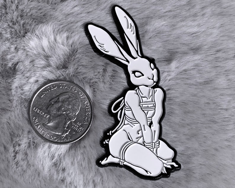 Rope Bunny Boy Bdsm Themed Kinky Enamel Pins - Etsy