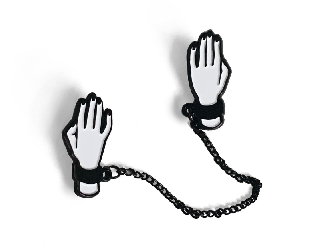CUFFED HANDS | Bdsm Inspired Kinky Art Pins - Etsy
