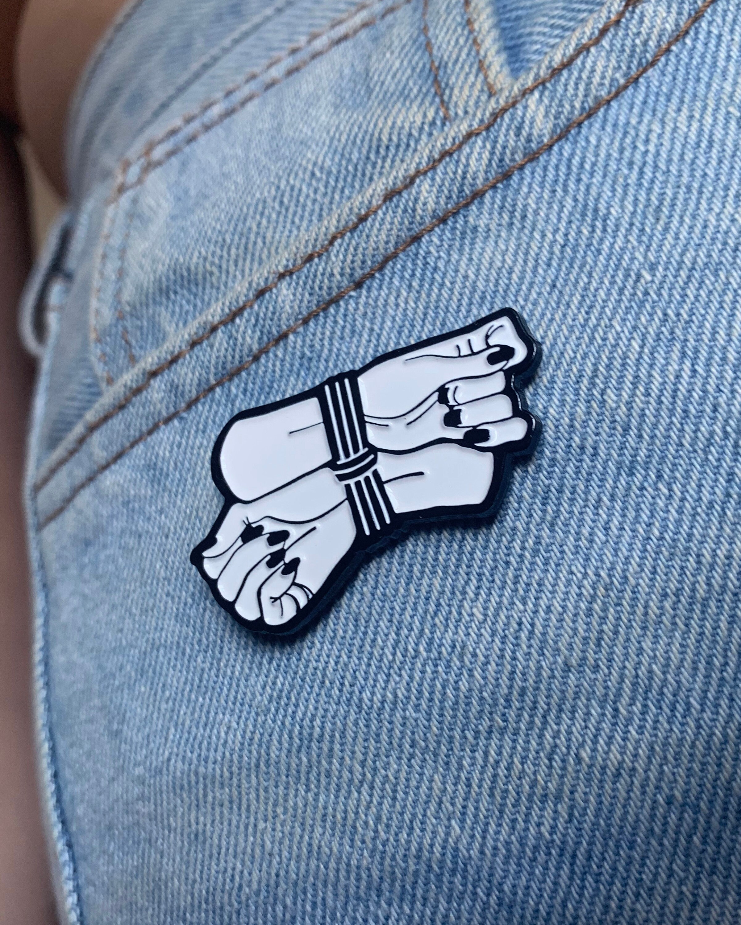 Hands Tied Bdsm Themed Kinky Enamel Pins - Etsy
