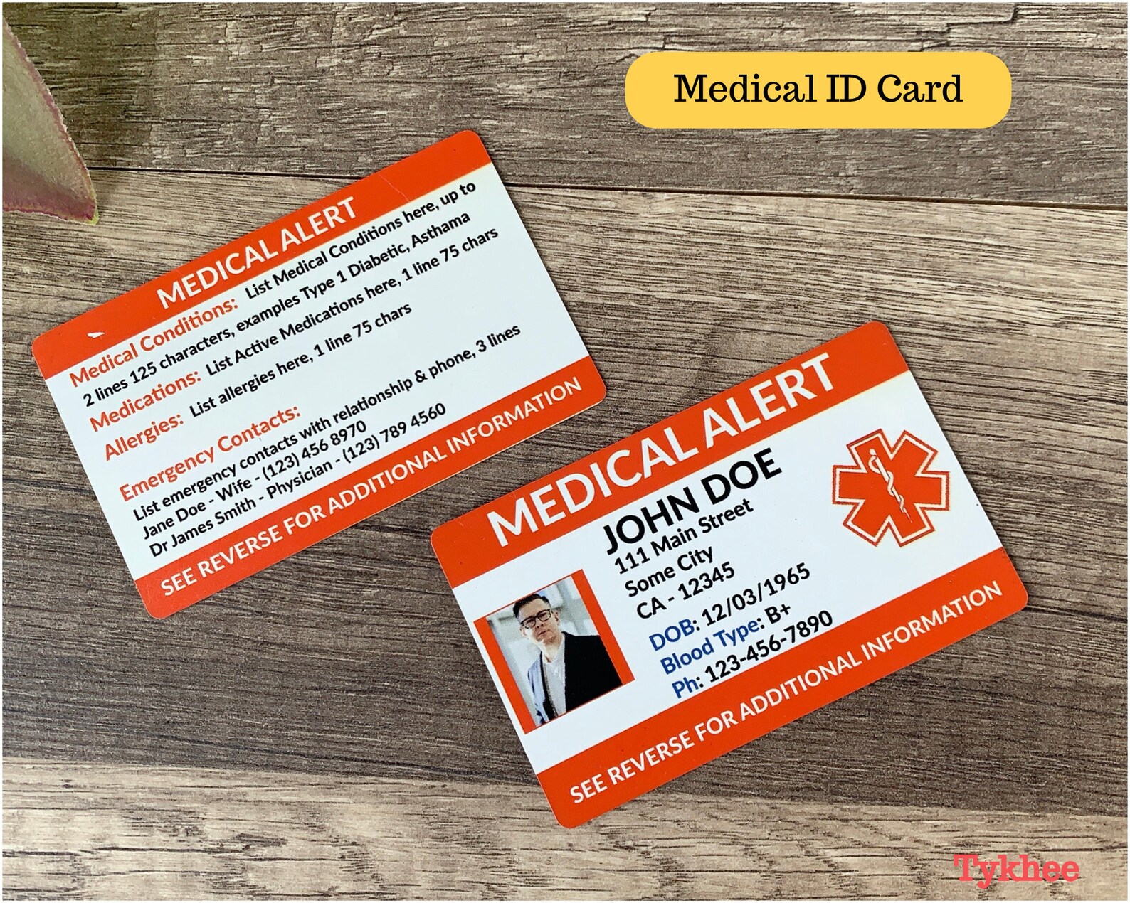 Medical Card Personalized Aluminium Wallet Insert Metal - Etsy