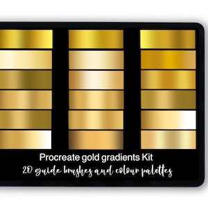 Procreate Gold Gradient Brushes and Palettes (Instant Download) - Etsy