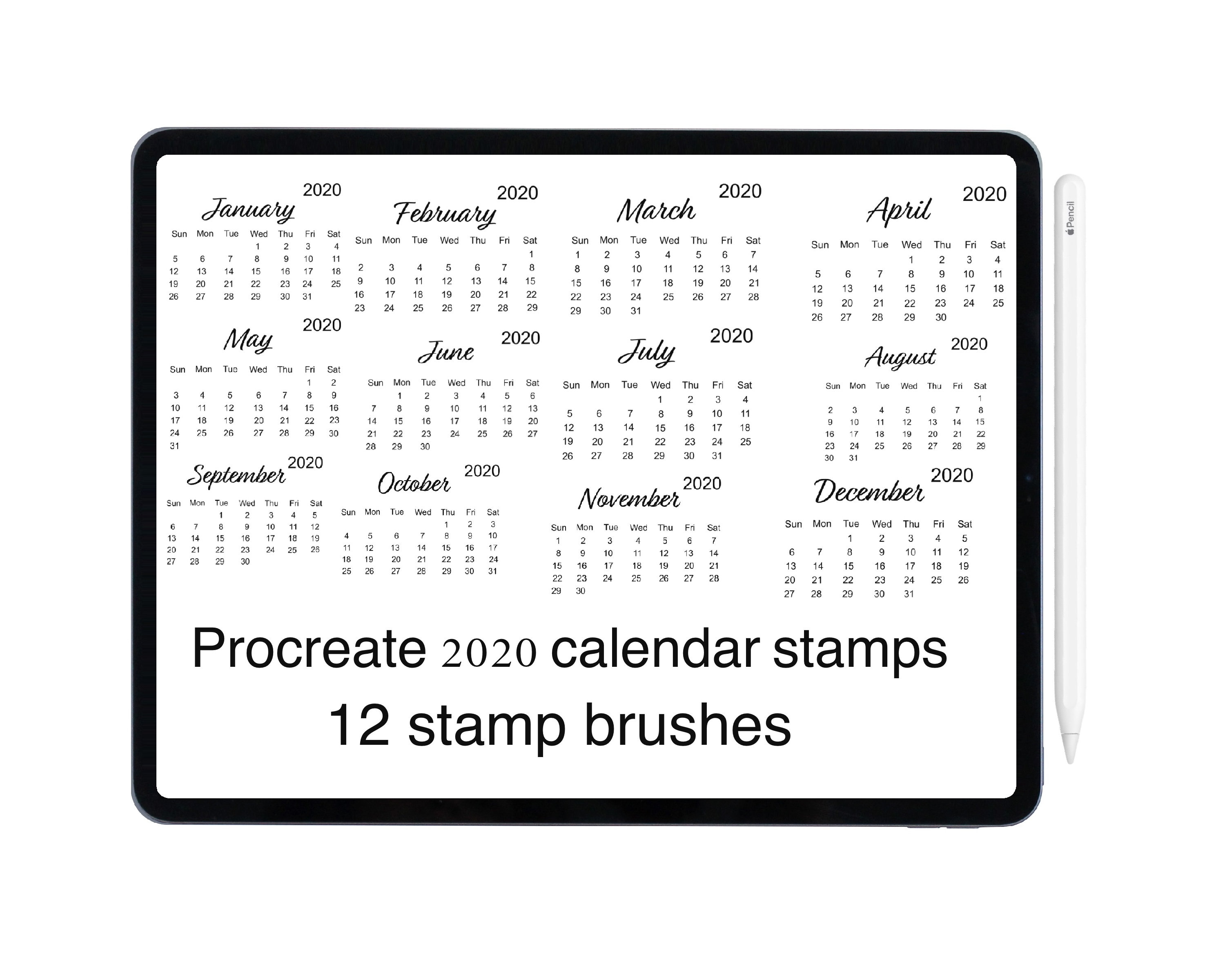 Calendar Template For Procreate - prntbl.concejomunicipaldechinu.gov.co