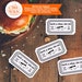 Set of 21 Food Truck Tickets Have a Meal on Us Wedding Meal Party ...