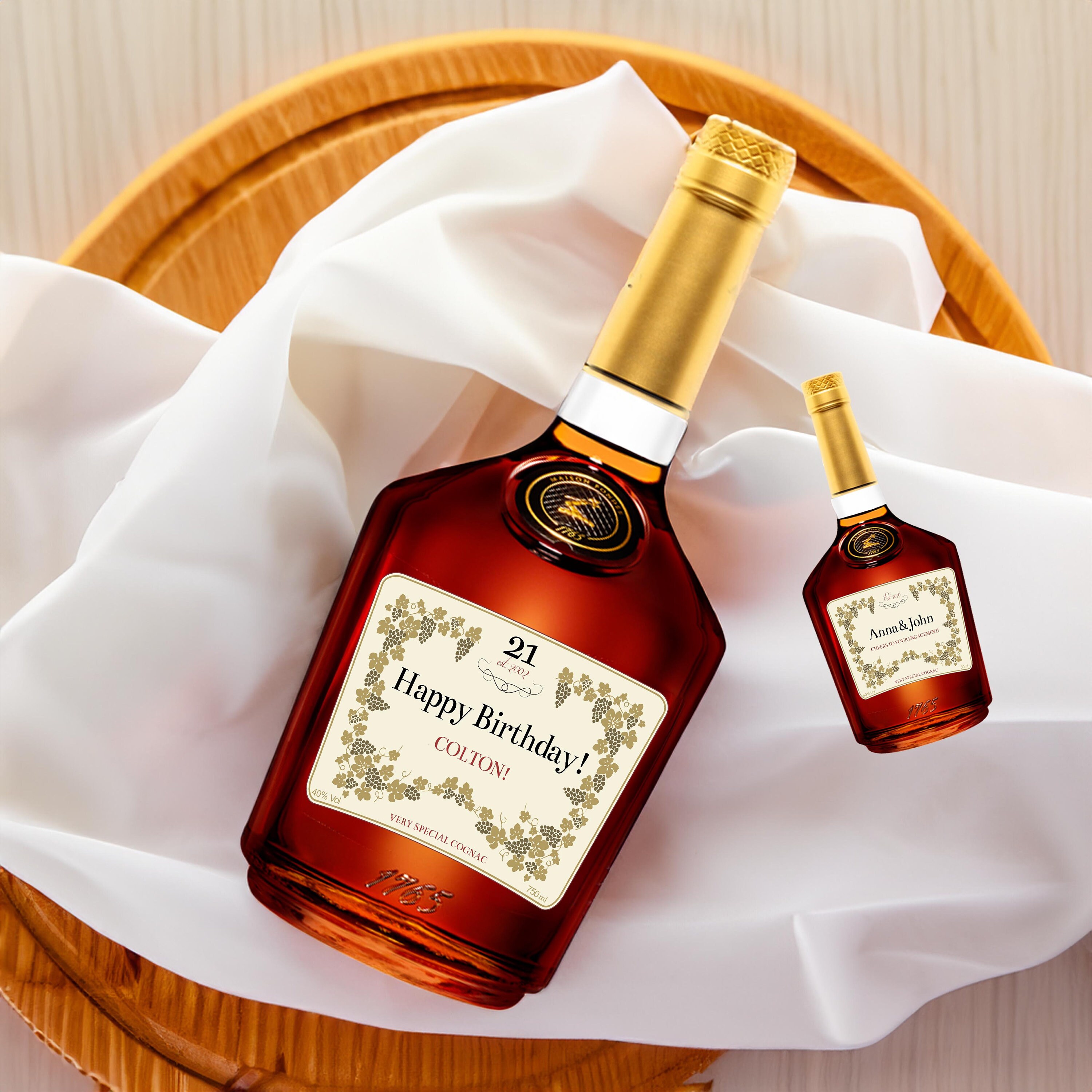 Cognac Labels Personalized Liquor Bottle Labels for Groomsmen Proposal ...