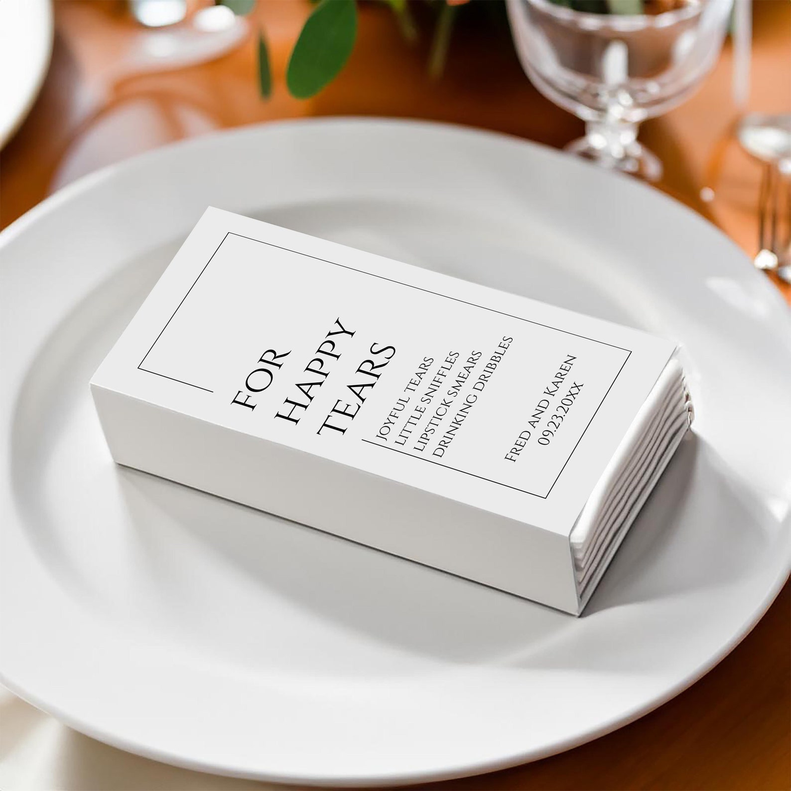 Set of 25 Personalized Tissue Packs Wedding Favors Ceremony Wedding ...